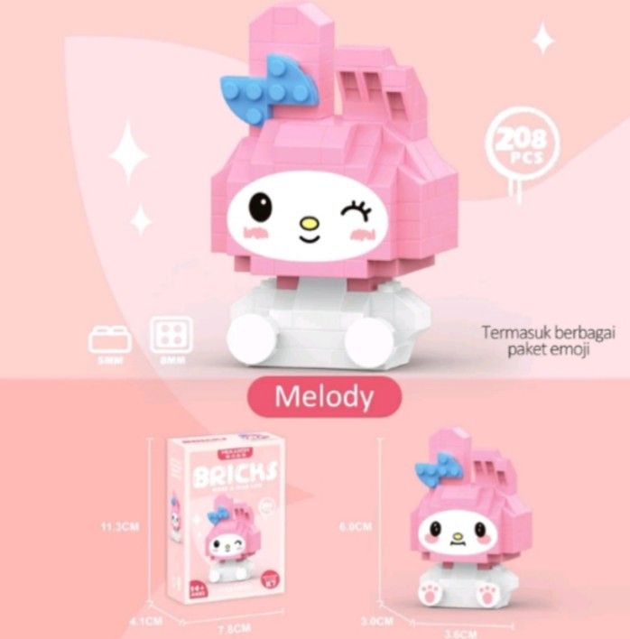 my melody lego, Hobbies & Toys, Toys & Games on Carousell
