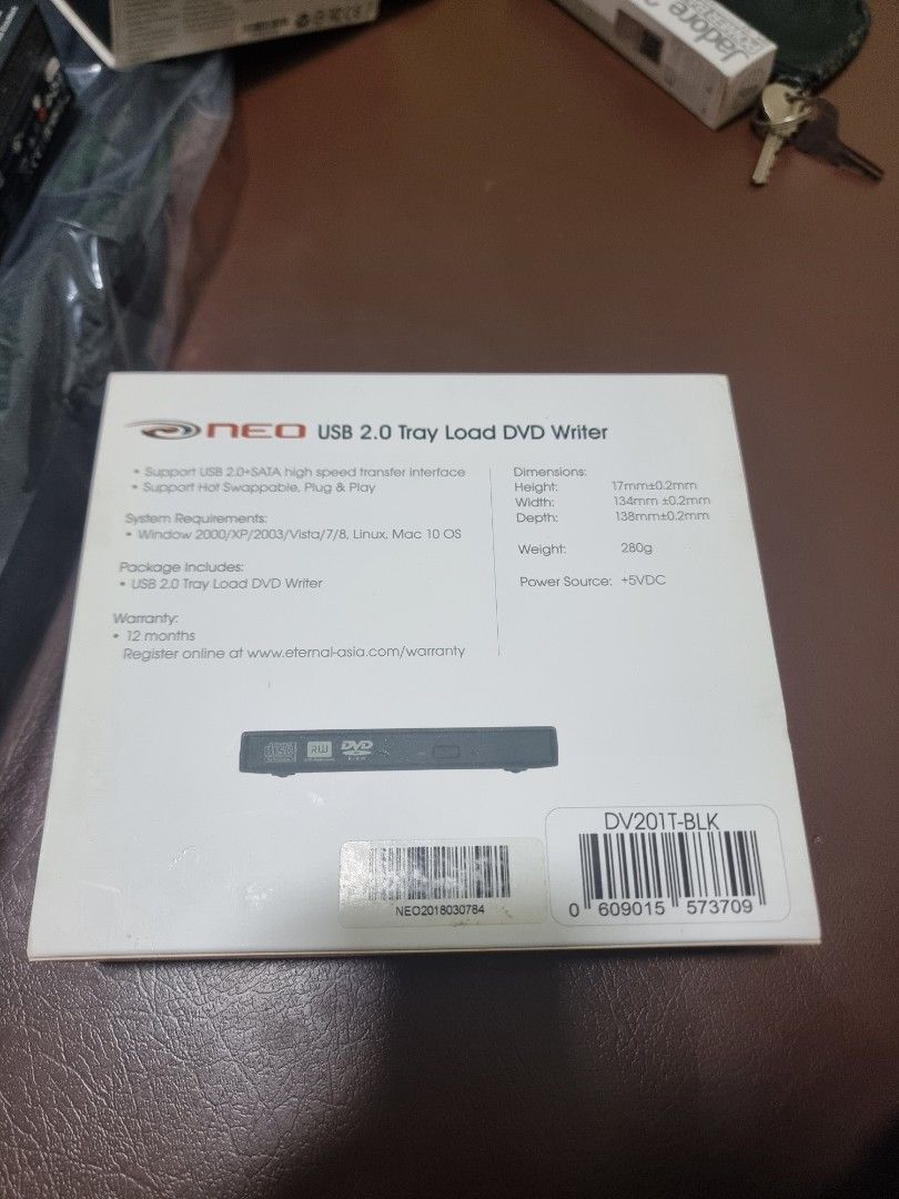 NEO USB 2.0 Tray Load DVD Writer, Computers & Tech, Parts & Accessories ...