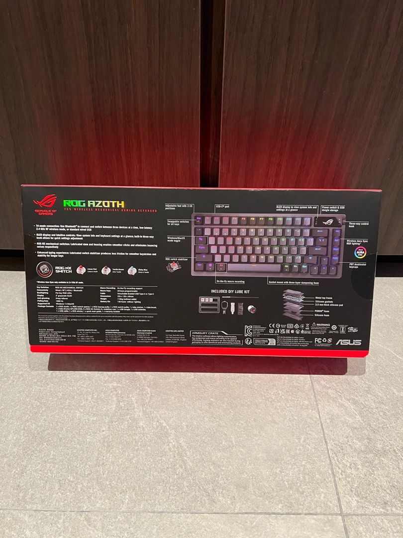 NEW: Asus ROG Azoth Brown switch mechanical keyboard, Computers & Tech ...