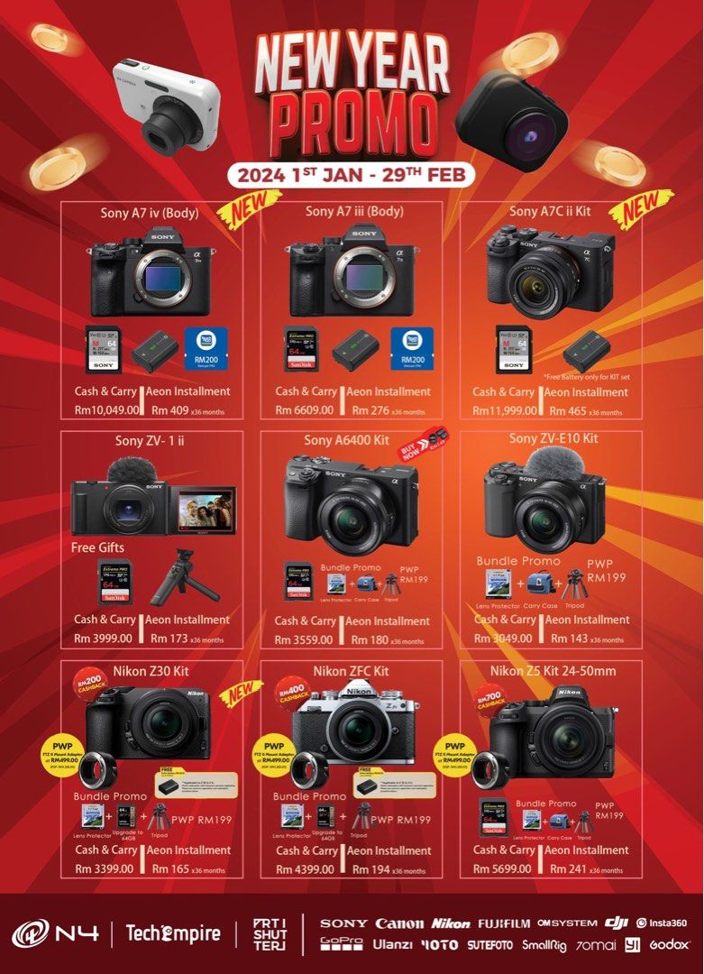 New Year Promotion All Brand Camera, Photography, Cameras on Carousell