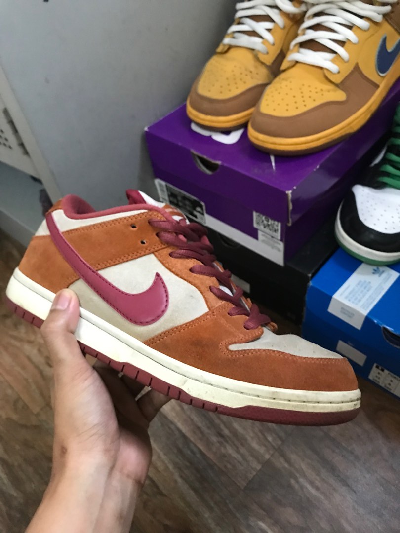 Nike SB Dunk Low Pro Dark Russet & Cedar, Men's Fashion, Footwear ...