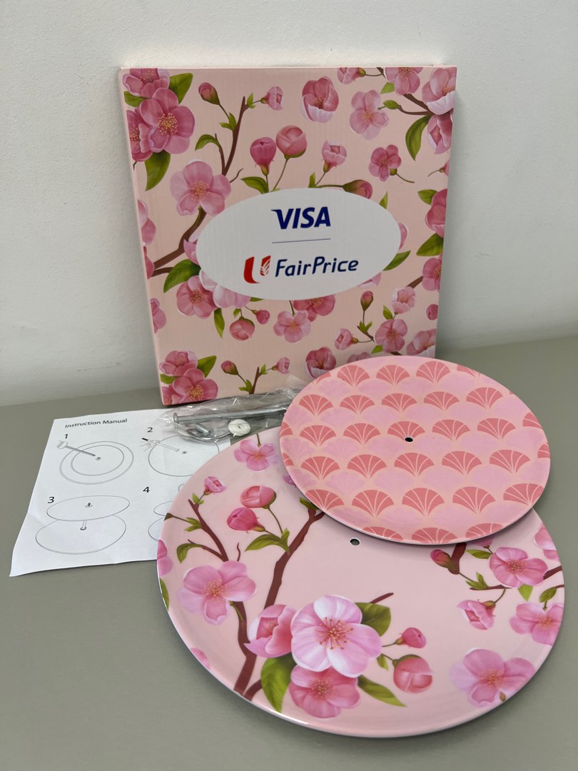 NTUC Fair Price 2 tier two tier high tea set server stand, Furniture ...