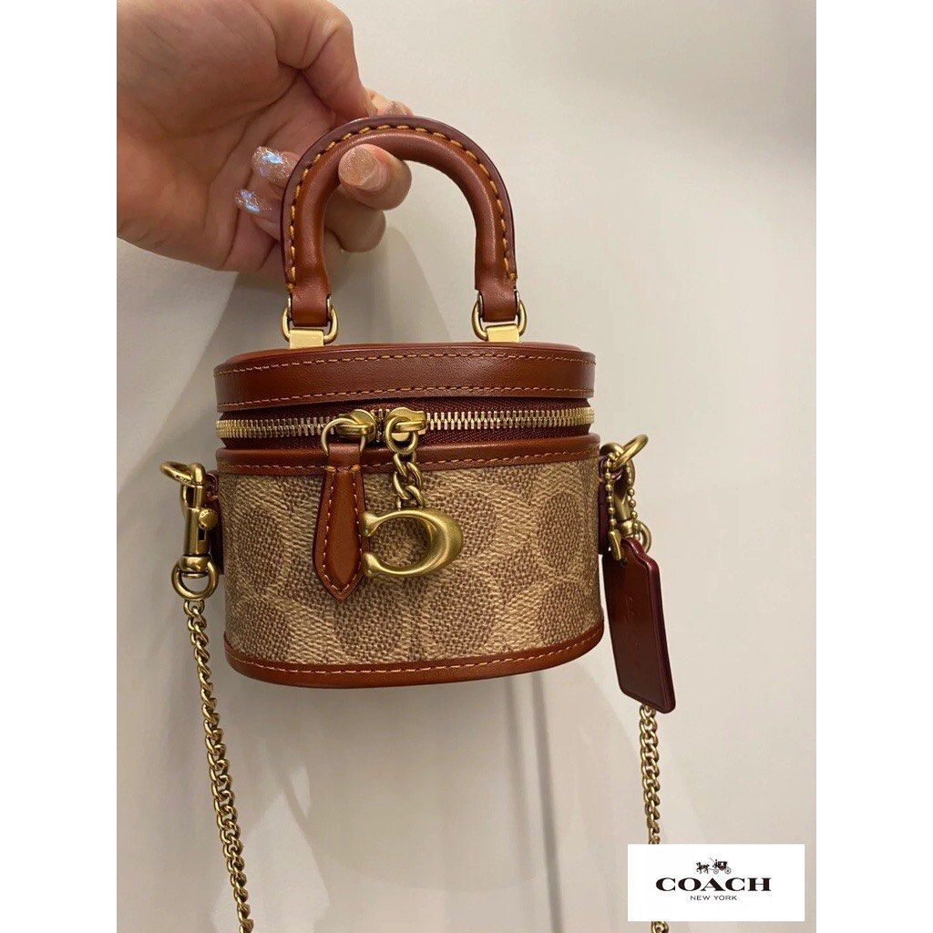 Original Coach Mini Trail Boxy Signature Jacquard Crossbody, Luxury ...