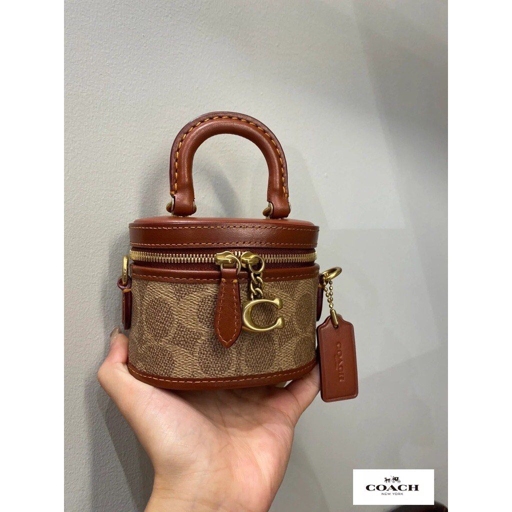 Original Coach Mini Trail Boxy Signature Jacquard Crossbody, Luxury ...