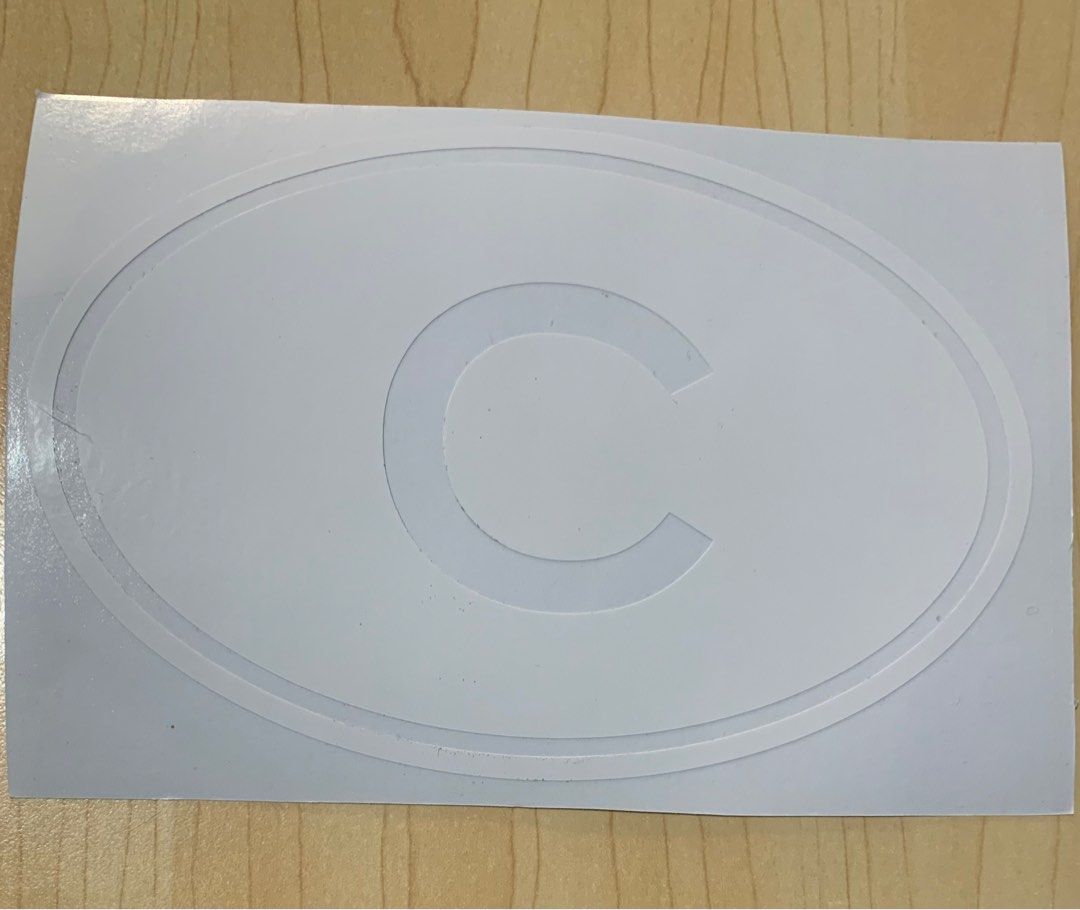 Oval Letter Sticker for Car- A to Z / windshield sticker, Hobbies ...