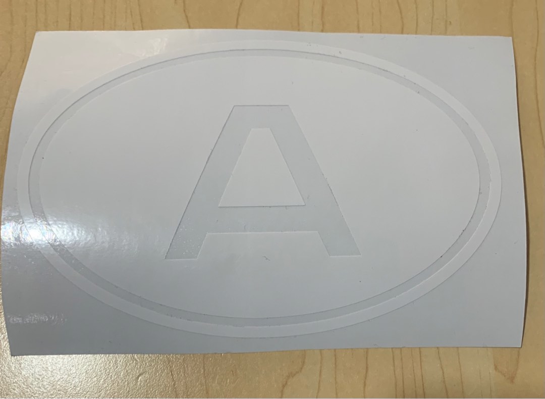 Oval Letter Sticker for Car- A to Z / windshield sticker, Hobbies ...
