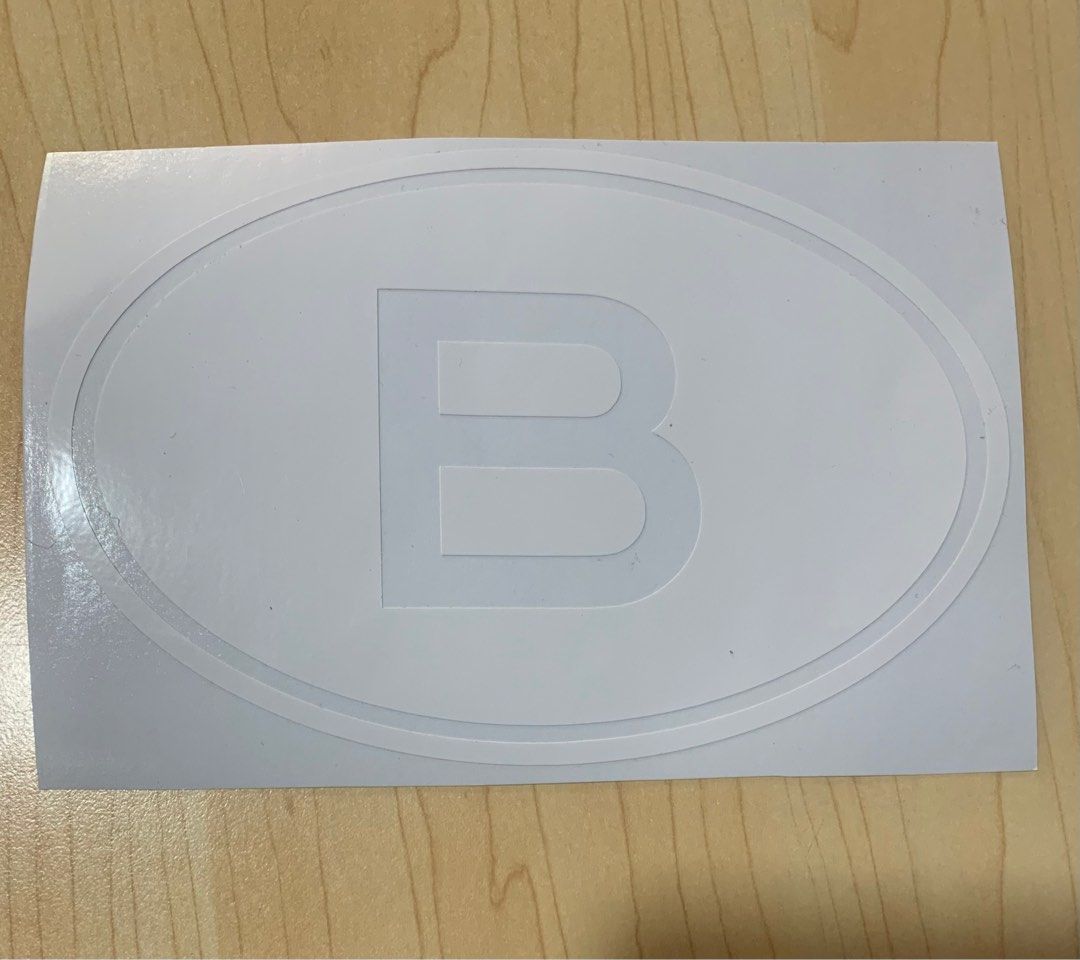 Oval Letter Sticker for Car- A to Z / windshield sticker, Hobbies ...