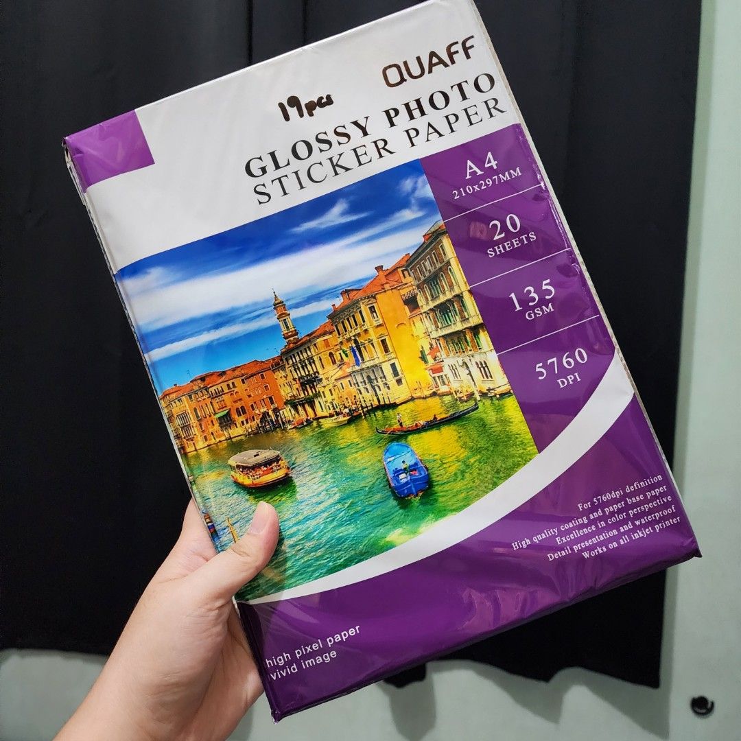 PAPER SETS Quaff Photo Sticker Paper Vellum Board Laminating Film ...