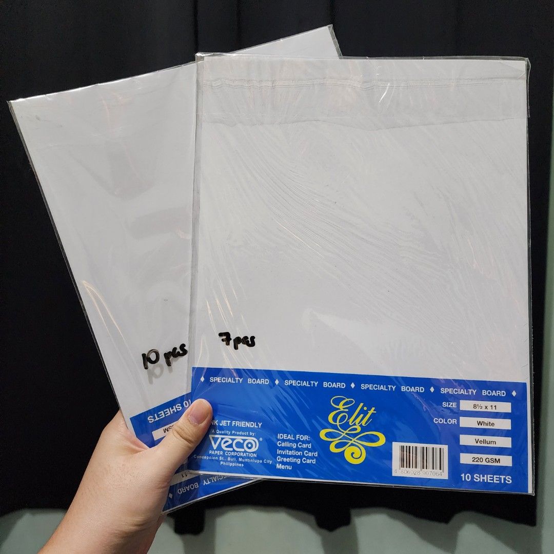 PAPER SETS Quaff Photo Sticker Paper Vellum Board Laminating Film ...