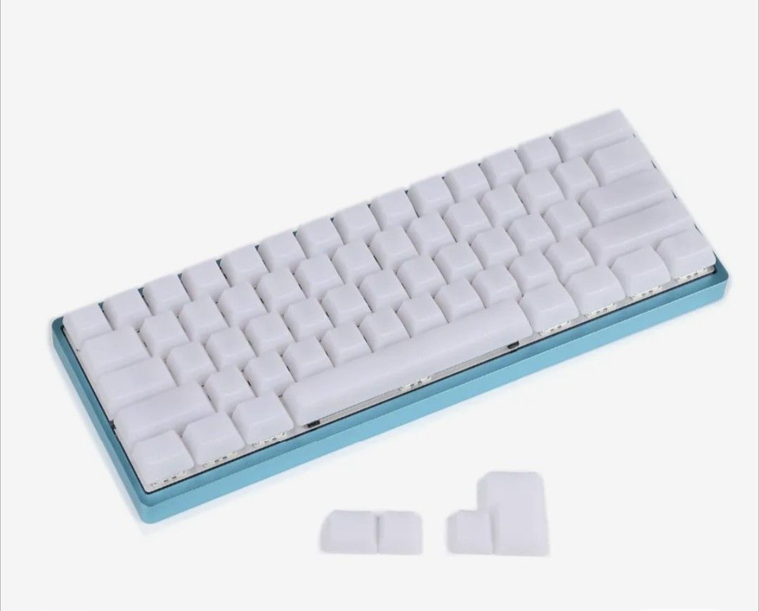 full set 104 pcs POM jelly keycaps sugarcube blank milky fog shine ...