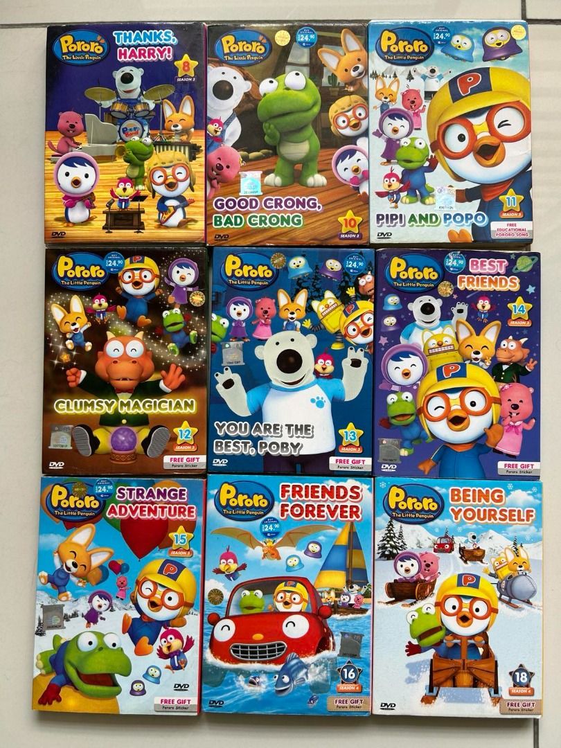 Pororo The Little Penguin DVD (9 DVDs), Hobbies & Toys, Music & Media ...
