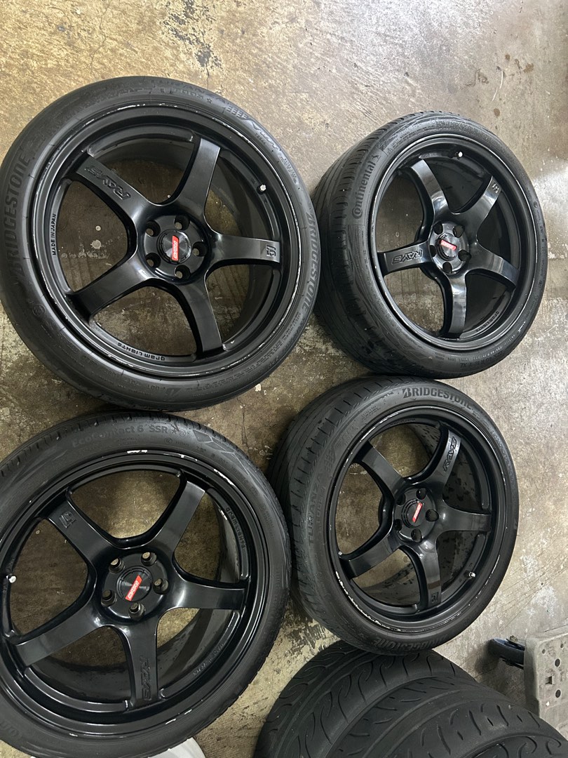 rays 57cr 5x100, Car Accessories, Tyres & Rims on Carousell