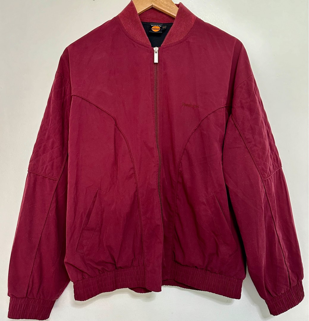 Reebok the pump bomber maroon jacket, Men's Fashion, Coats, Jackets and ...