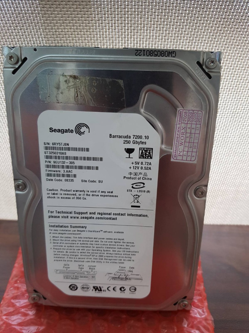 REFURBISHED Seagate Barracuda 250GB 7,200RPM SATA Hard Drive ST3250310AS, Computers & Tech ...