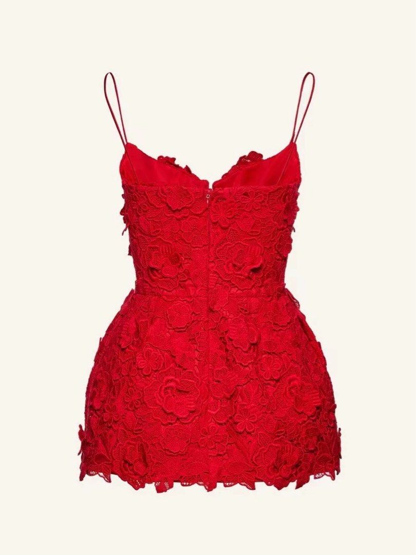 Rose Red Sexy Seductive Dress for Ladies, Women's Fashion, Dresses ...