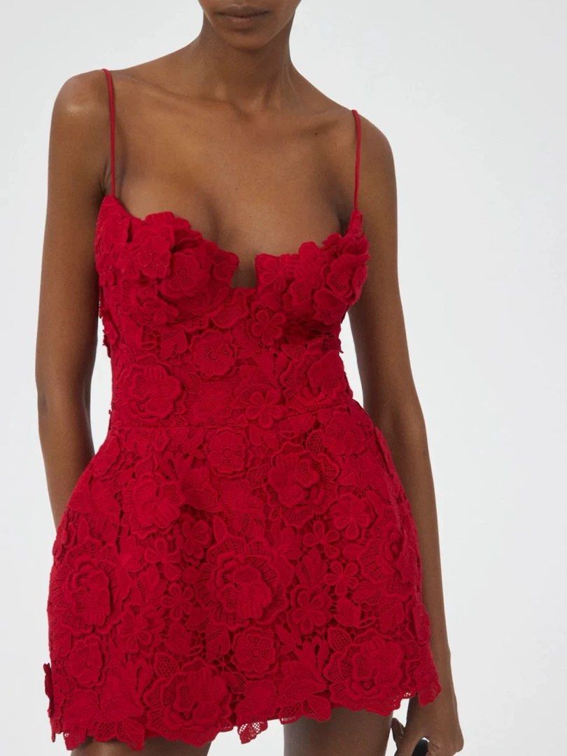 Rose Red Sexy Seductive Dress for Ladies, Women's Fashion, Dresses ...