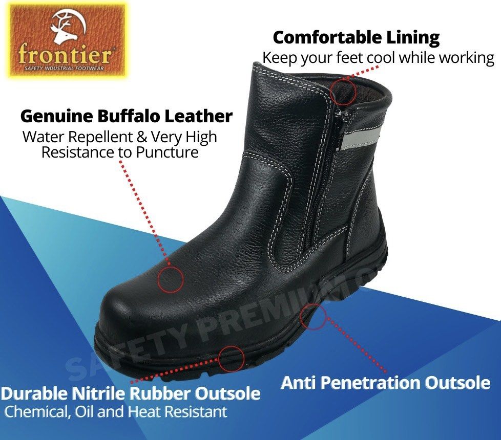 Safety Boot Frontier Mid-Cut Zip, Men's Fashion, Footwear, Boots on ...