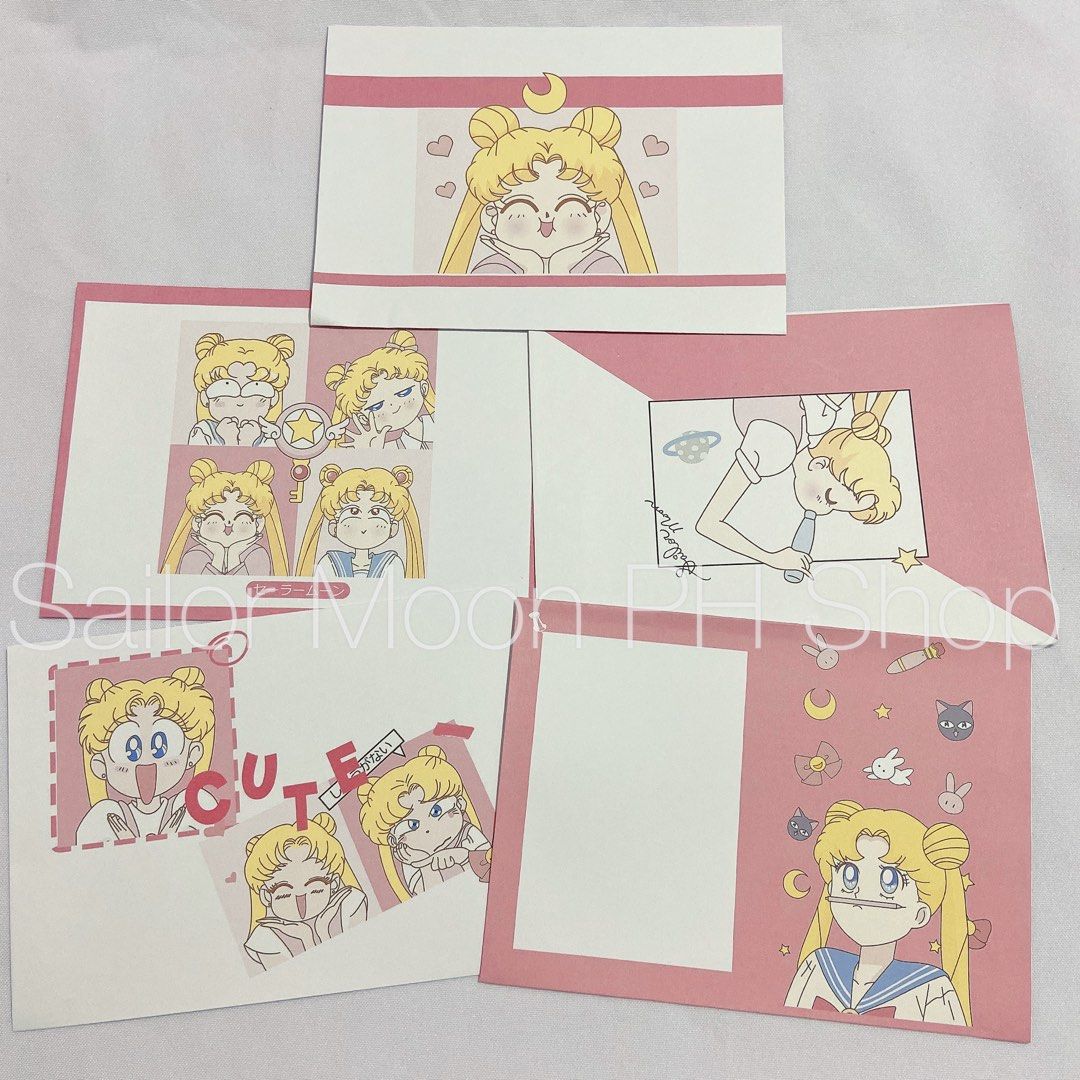 Sailor Moon Letter Set Envelope Stationery, Hobbies & Toys, Stationary ...