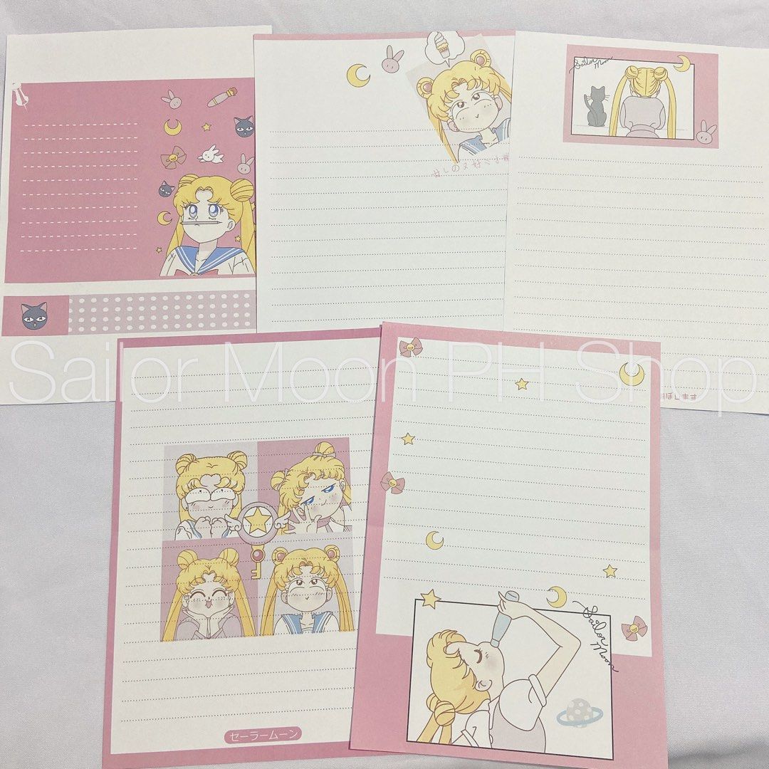 Sailor Moon Letter Set Envelope Stationery, Hobbies & Toys, Stationary ...