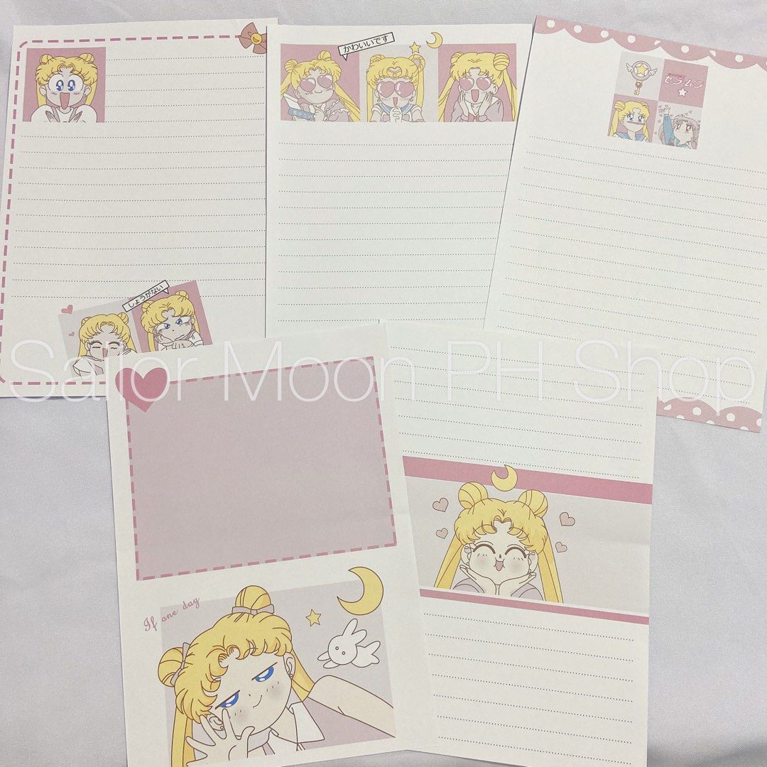 Sailor Moon Letter Set Envelope Stationery, Hobbies & Toys, Stationary ...