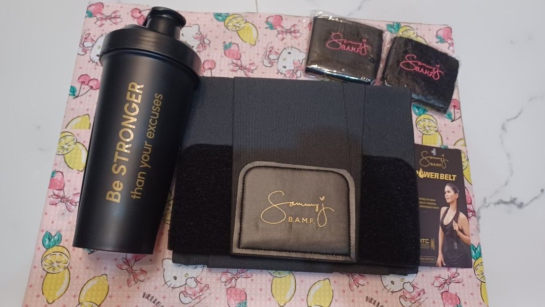 Sammy J Slim Belt with Free Tumbler & Wrist Band, Sports Equipment ...