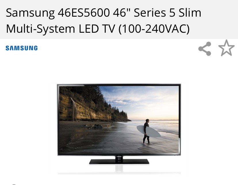Samsung LED TV 46 inch, TV & Home Appliances, TV & Entertainment, TV on ...