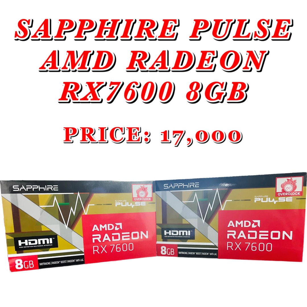 SAPPHIRE PULSE AMD RADEON RX7600 8GB, Computers & Tech, Parts & Accessories, Computer Parts on ...