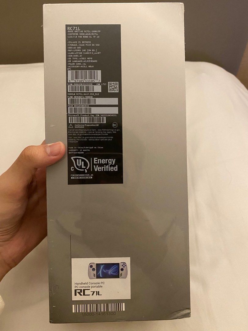 SEALED Brand New Asus ROG Ally AMD Ryzen Z1 Extreme 16GB RAM 512GB ROM ...