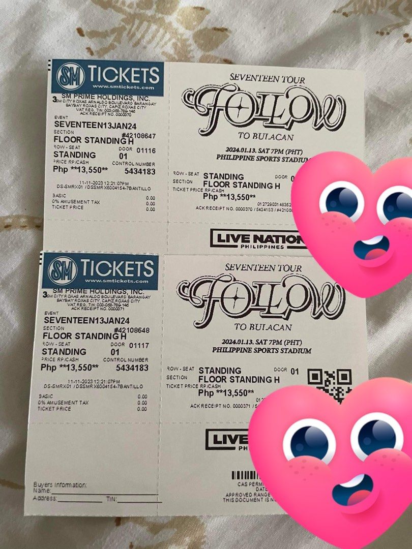 Seventeen Tour Tickets, Tickets & Vouchers, Event Tickets on Carousell