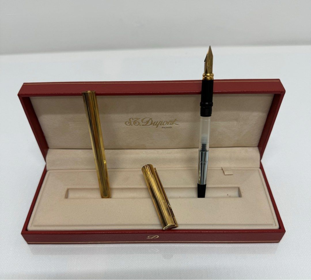 ST DuPont Fountain Pen Gold Brand new unused ink pump collected from ...