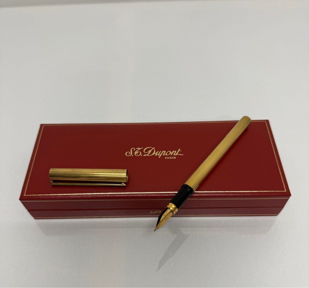 ST DuPont Fountain Pen Gold Brand new unused ink pump collected from ...