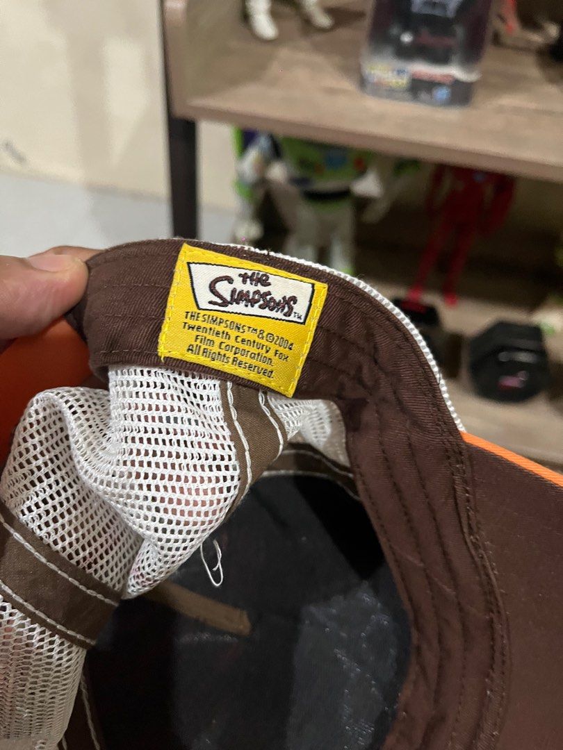 The Simpsons Booger Nights Trucker Cap /Net Cap /Orange and White, Men ...