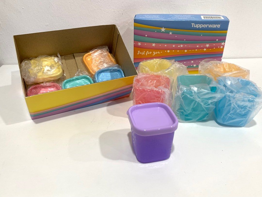 Tupperware Rainbow Snowflake Mini cubes gift set (6pcs), Furniture ...