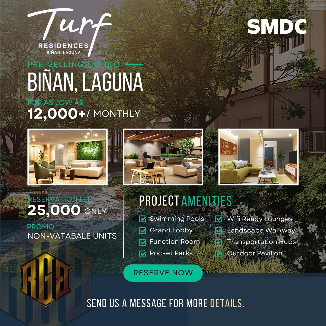 Turf Residences Binan Laguna, Preselling, Property, For Sale, Apartments & Condos on Carousell