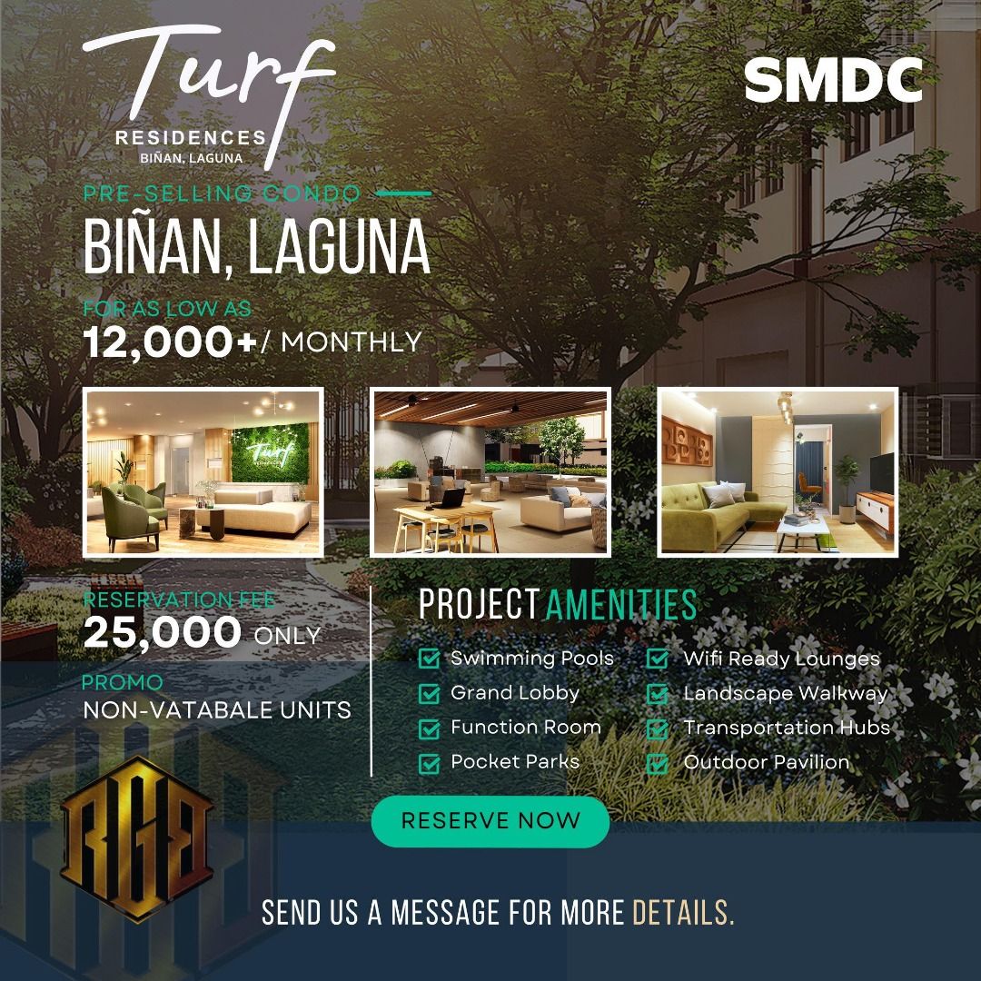 Turf Residences Binan Laguna, Preselling, Property, For Sale ...