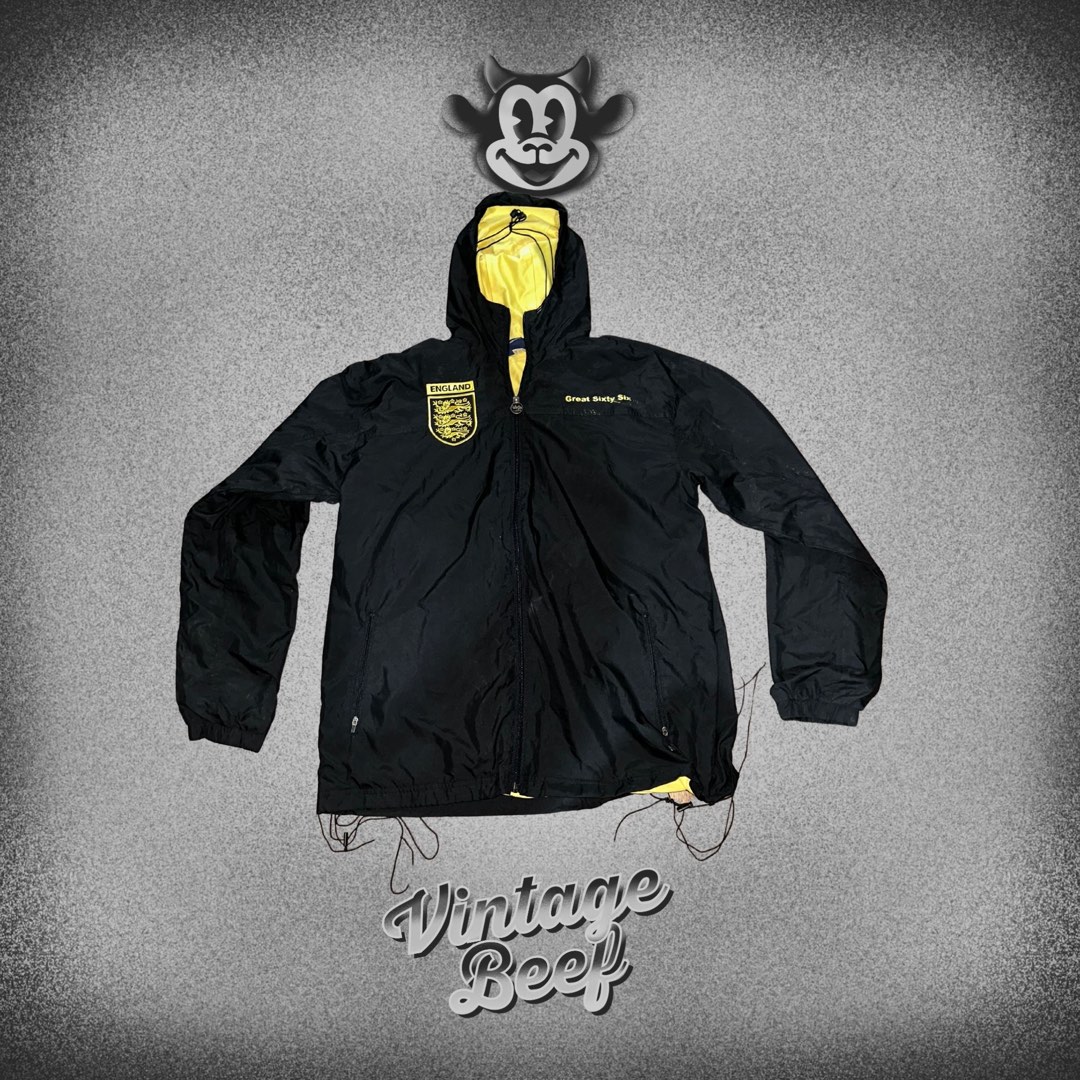 Umbro Black and Yellow England Jacket, Men's Fashion, Coats, Jackets ...