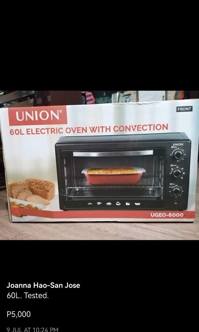 Union 60L Electric Oven with Convection, TV & Home Appliances, Kitchen ...