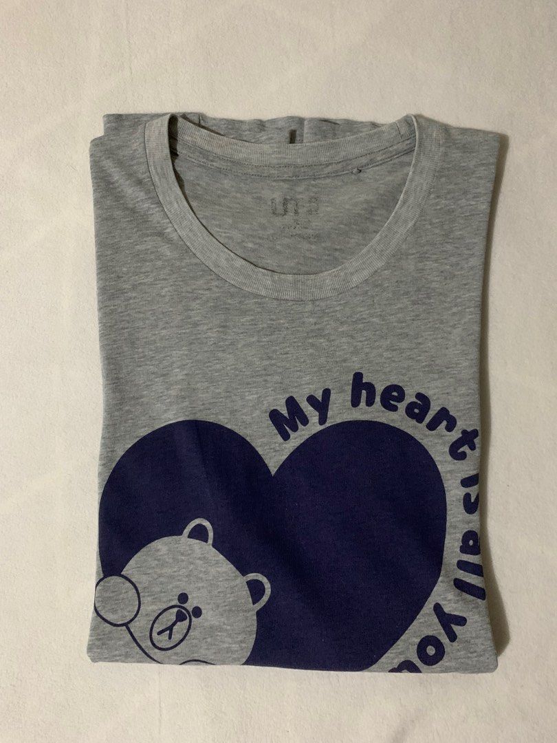 Uniqlo UT Line Friends Gray, Men's Fashion, Tops & Sets, Tshirts & Polo ...
