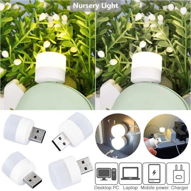 USB Mini LED Light Soft Lights Eye Protection Night Table Desk Lamp ...