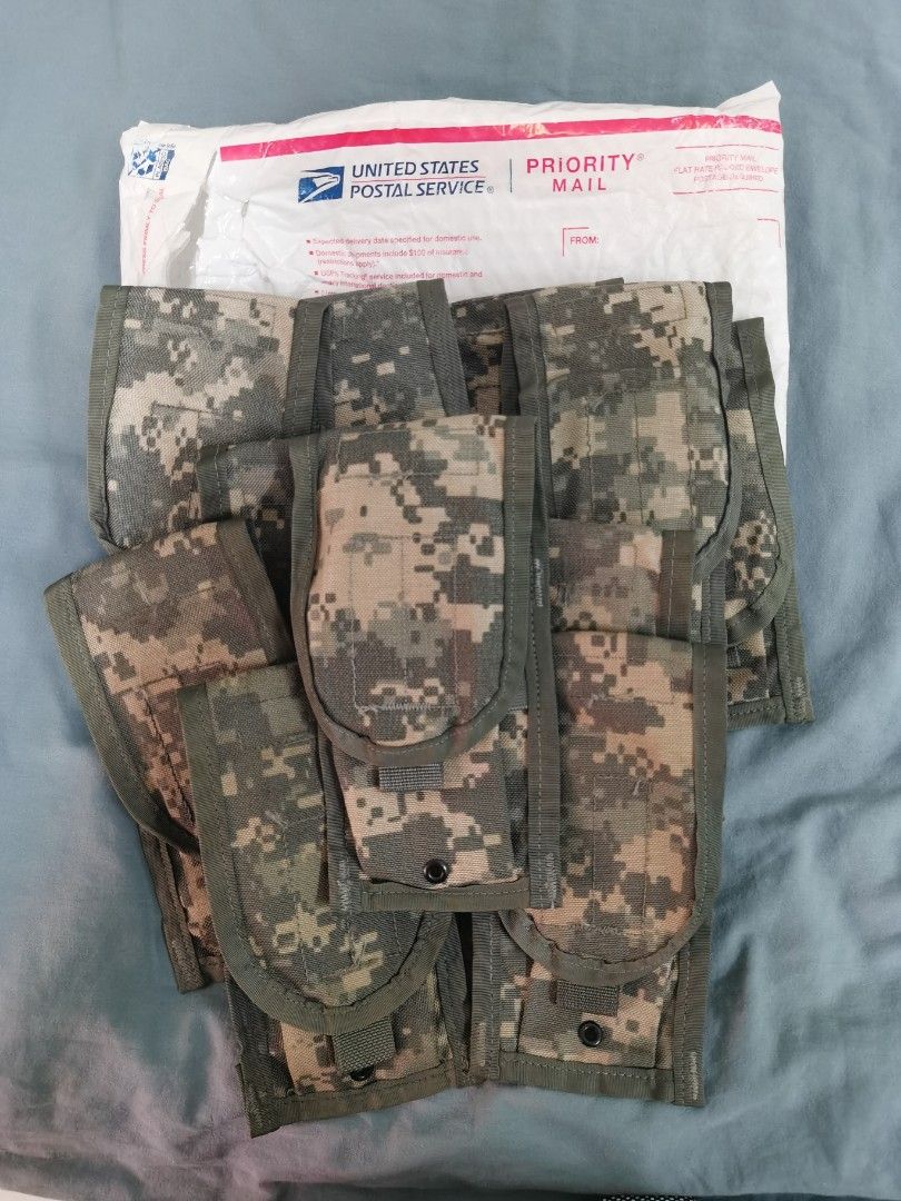 USGI ACU M4 Double Mag Pouch, Used, Lot 9, Men's Fashion, Bags, Belt ...