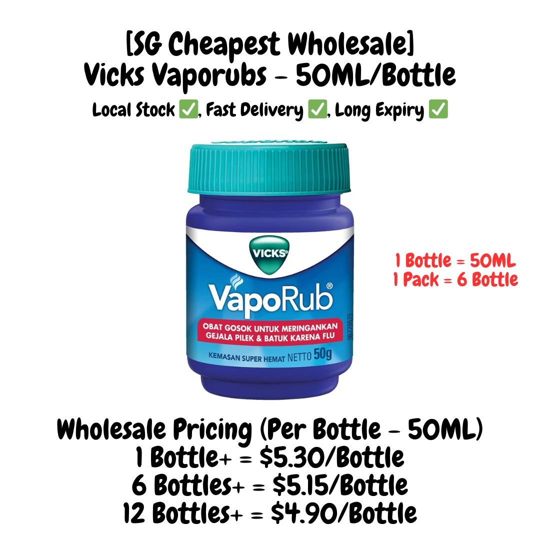 Vicks Vaporubs - 50ML/Bottle, Beauty & Personal Care, Bath & Body, Body ...