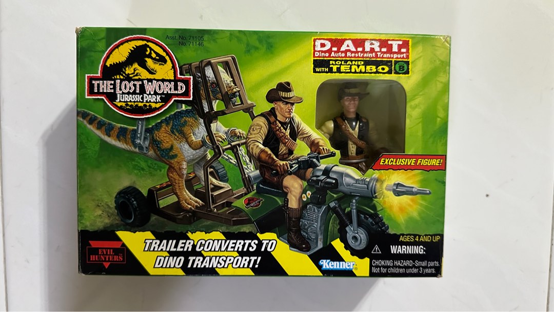 Vintage 1997 Jurassic Park Lost World DART Vehicle with Roland Tembo ...