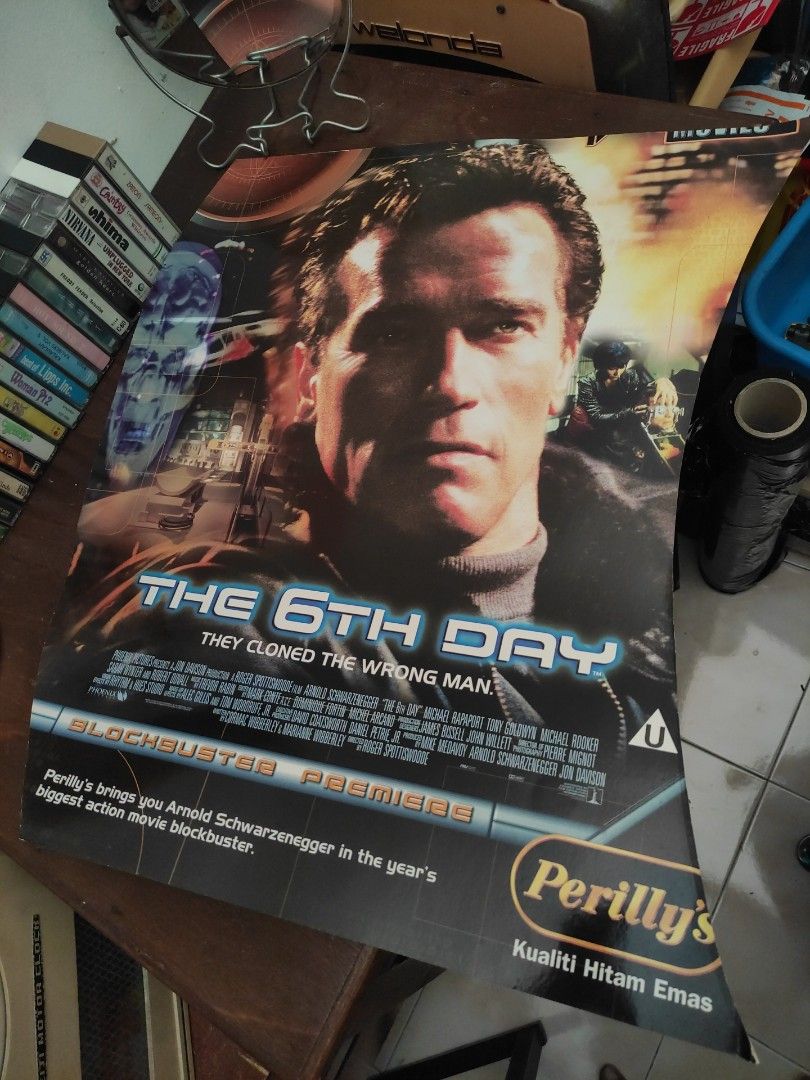 Vintage Perillys Poster movie the 6th day arnold schwarzenegger rokok ...