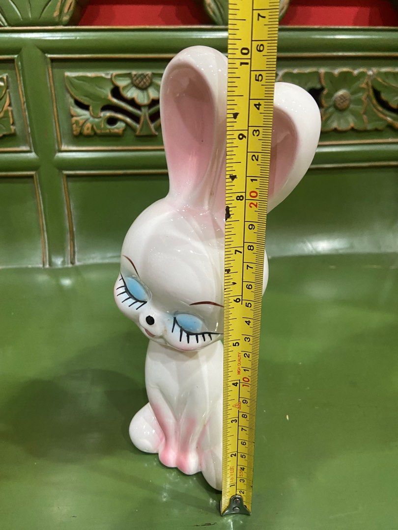Vintage porcelain coin bank bunny, Furniture & Home Living, Home Decor ...