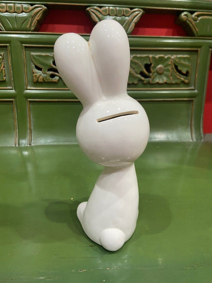 Vintage porcelain coin bank bunny, Furniture & Home Living, Home Decor ...