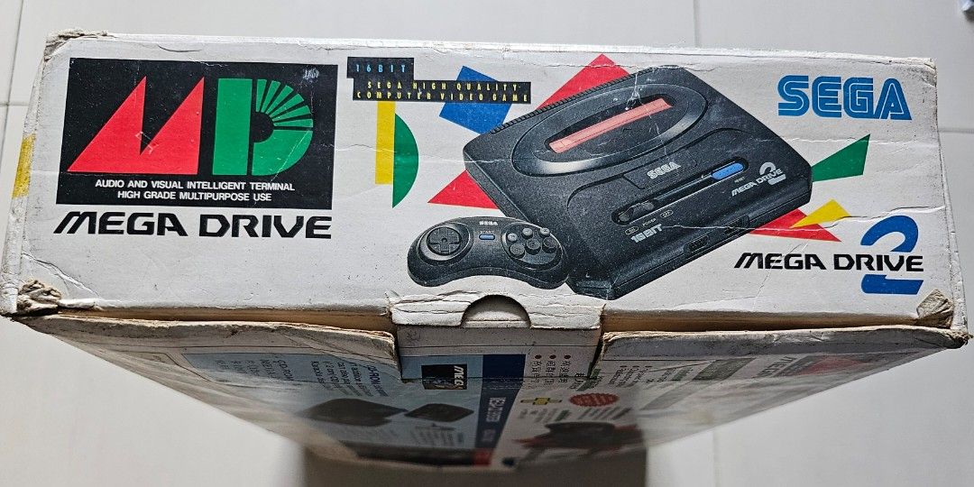 Vintage Sega Mega 16 Bit Drive 2 Game Consple with 2 Controllers ...