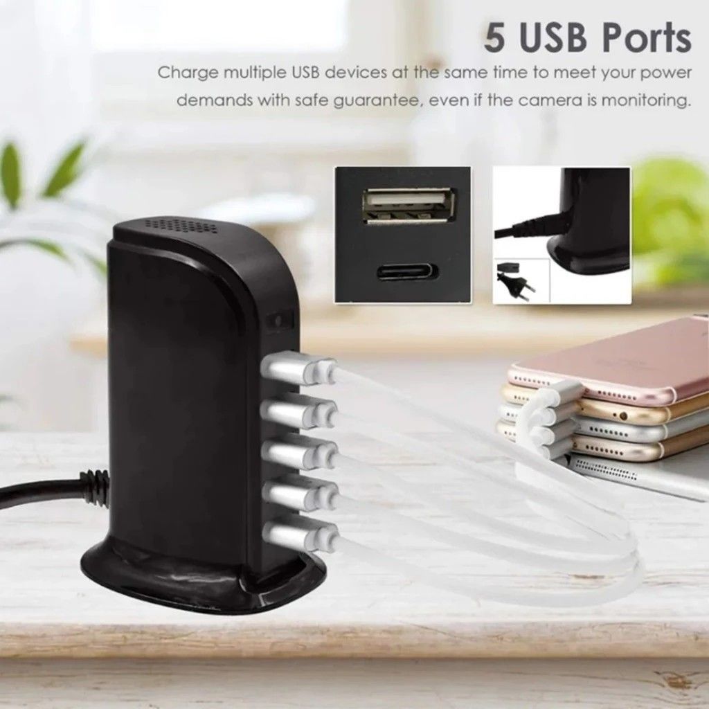 WiFi Camera USB Charger 1080P HD Remote Viewing Surveillance Hidden ...