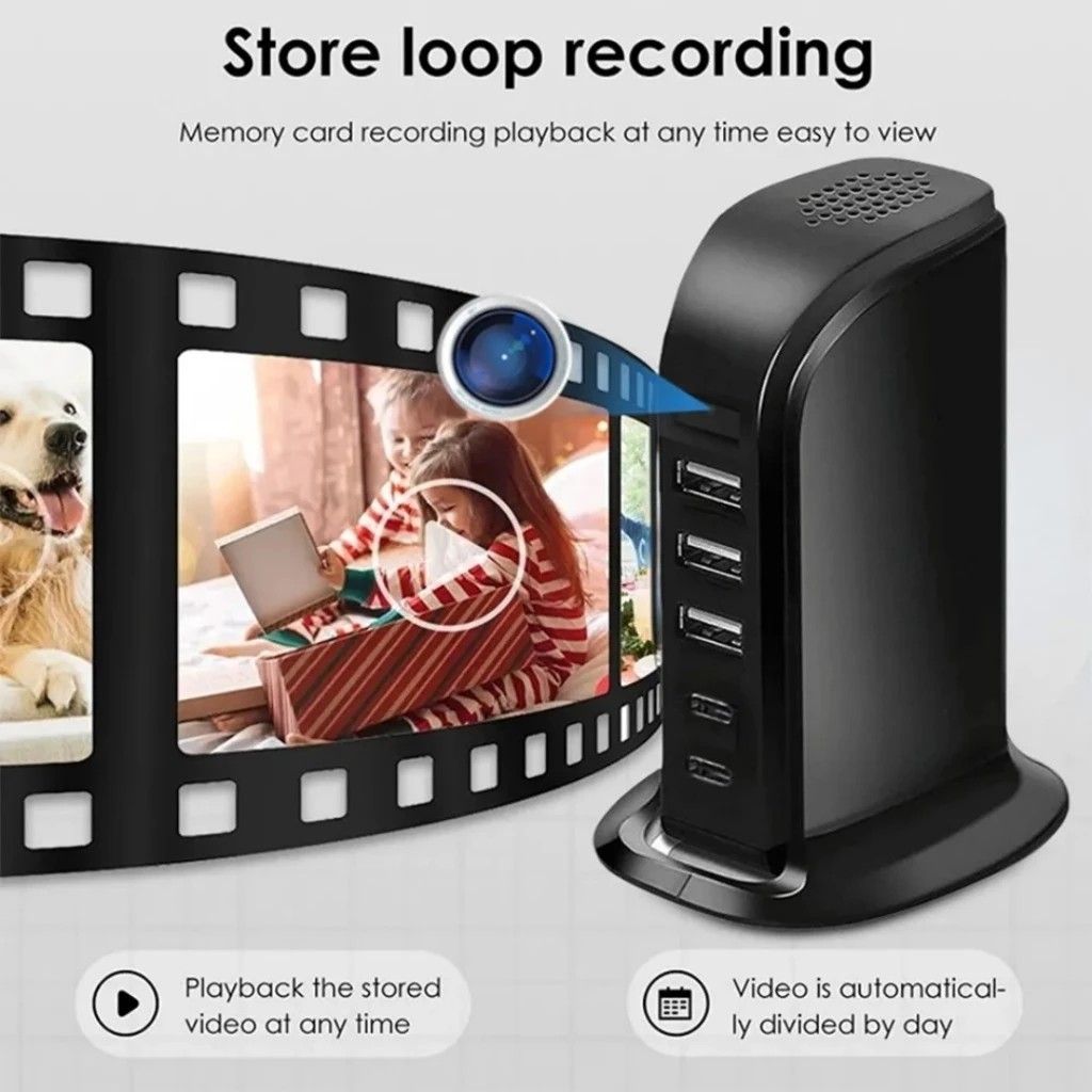 WiFi Camera USB Charger 1080P HD Remote Viewing Surveillance Hidden ...