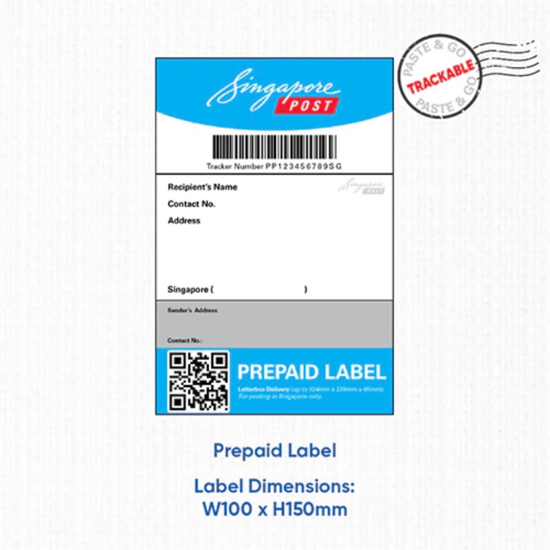 SingPost basic tracked package prepaid label, Lifestyle Services, Event ...