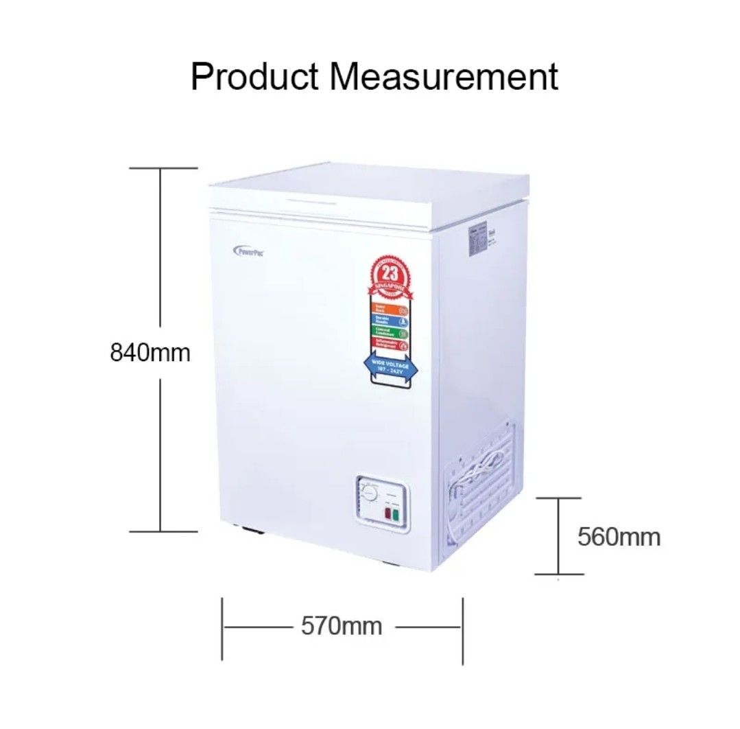 100L Chest Freezer/Chiller, TV & Home Appliances, Kitchen Appliances ...